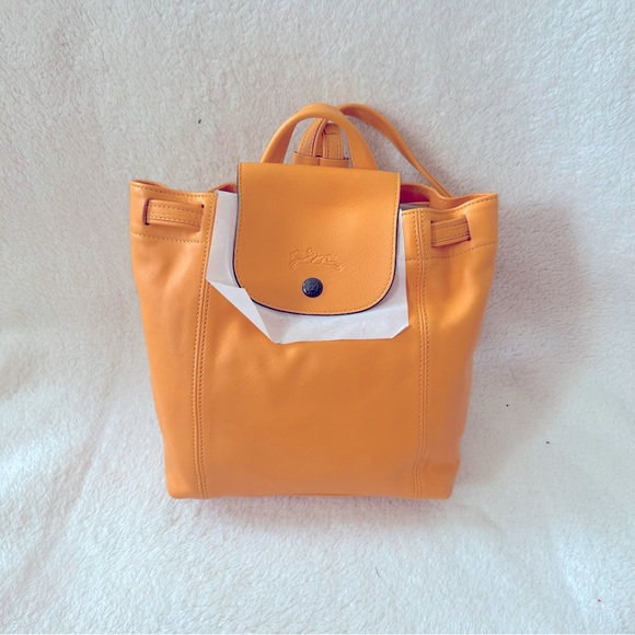 Longchamp | Bags | Nwt Longchamp Soft Calf Leather Drawstring Backpack ...